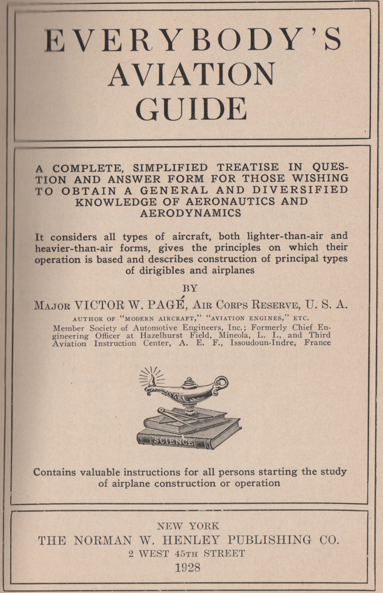 EVERYBODY’S AVIATION GUIDE—90 YEARS AGO PART 2 | Simanaitis Says
